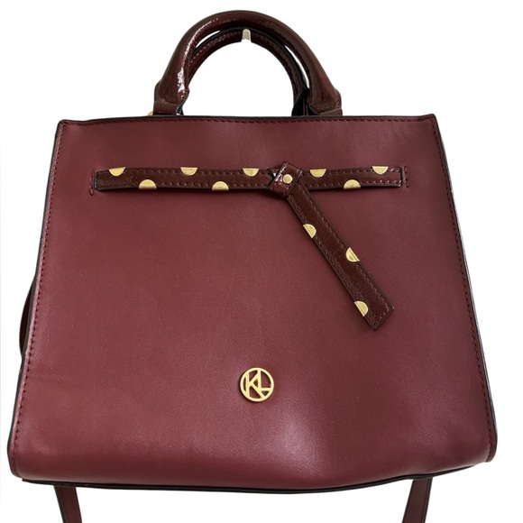 Kate Landry | Bags | Kate Landry Burgundy Crossbody Satchel | Poshmark